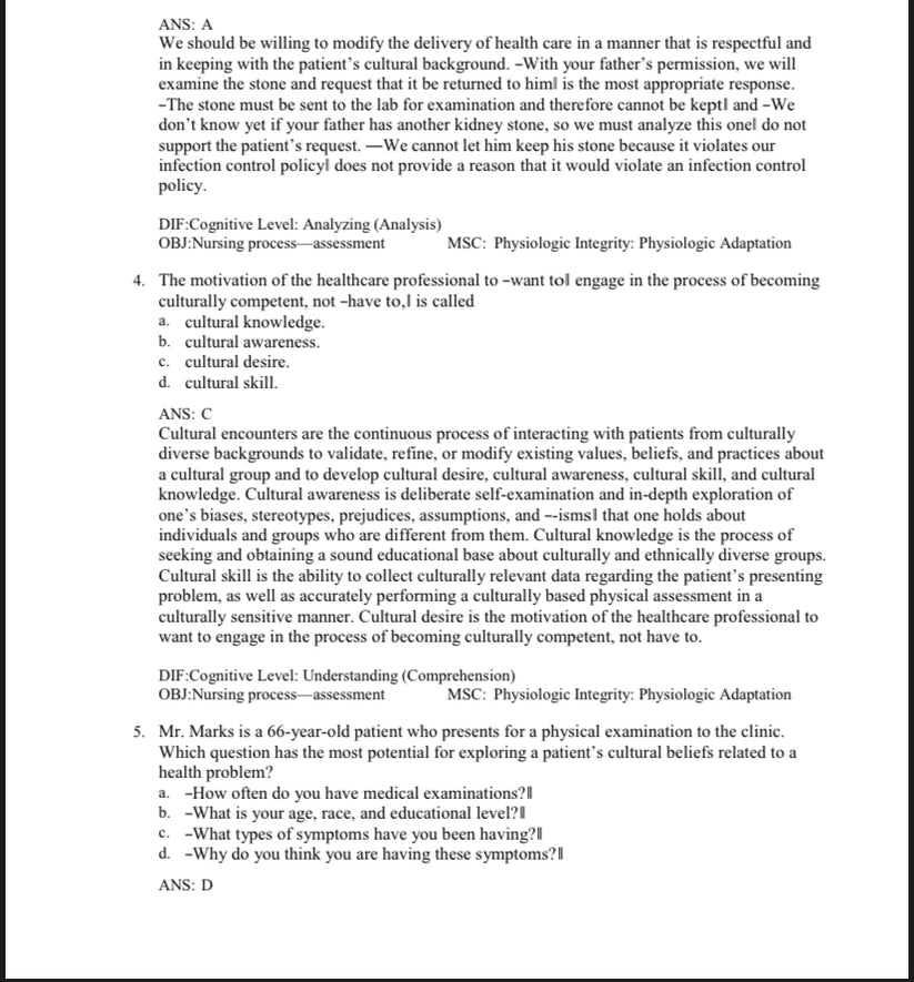 Test Bank – Seidel’s Guide to Physical Examination, 10th Edition ...